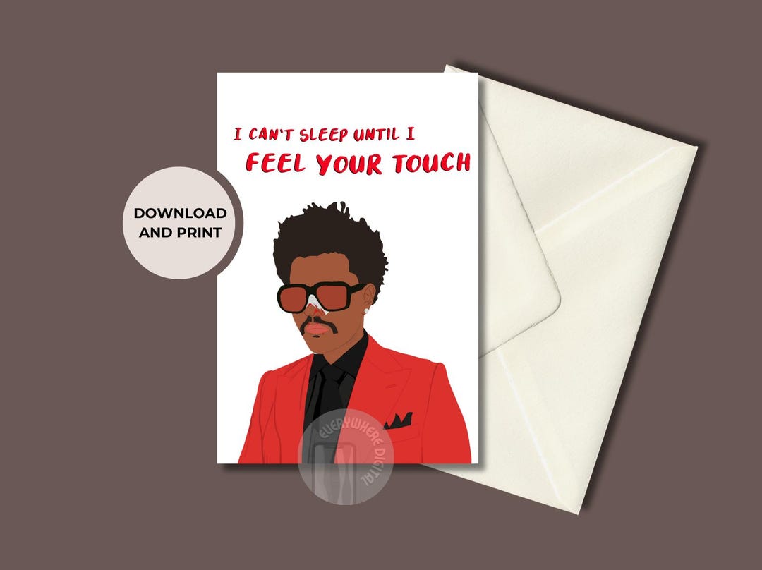 The Weeknd Inspired Printable Card – Digital Download | Instant Print ...