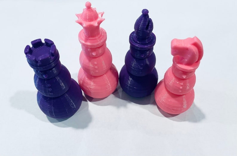 Snowman Chess Pieces 3D Printed - Etsy