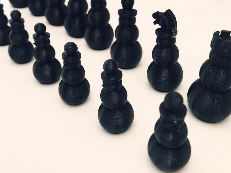 Snowman Chess Pieces 3D Printed - Etsy