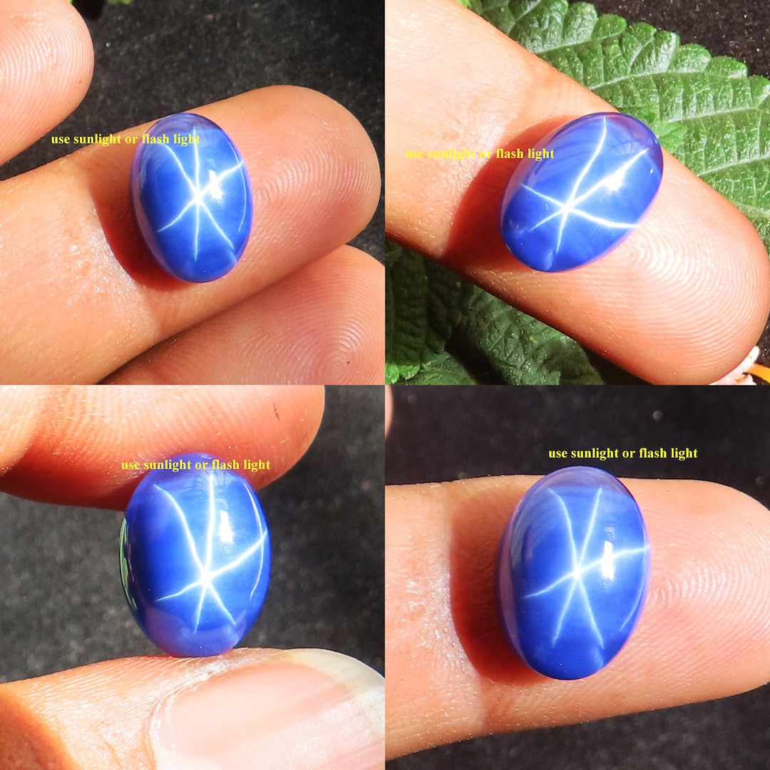 Lindy Star Sapphire Cabochon, Lindy Sapphire Six Rays Blue Sapphire ...