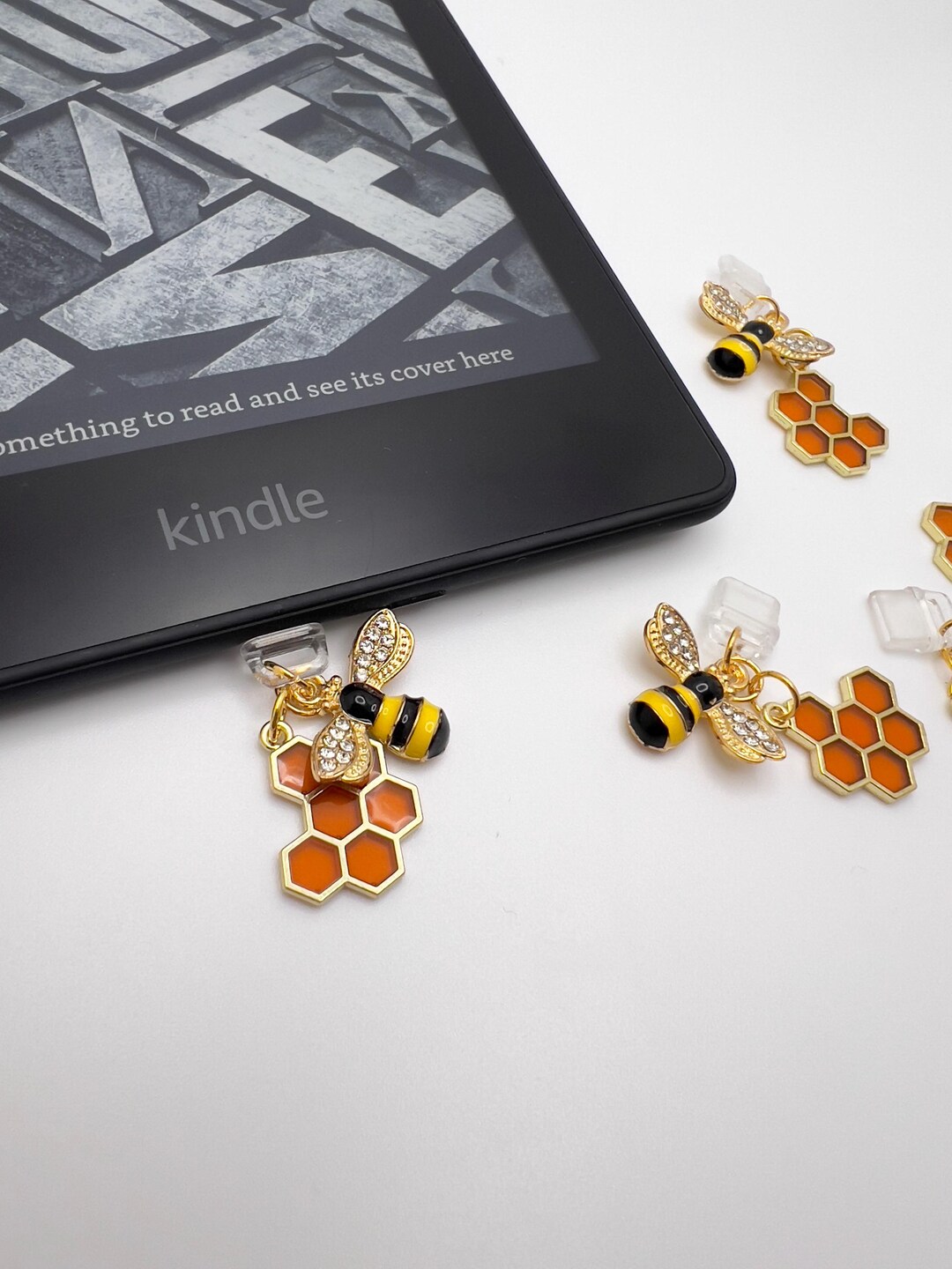 Bumblebee Kindle Charm, Honey Charm, Dust Plug, USB-C Charms, Cute ...