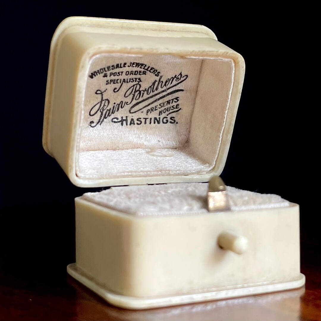 Antique Cream Celluloid Ring Box Circa 1900 - Etsy