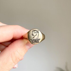 Irish Vintage Signet Ring in 9 Carat Gold Circa 1984 - Etsy