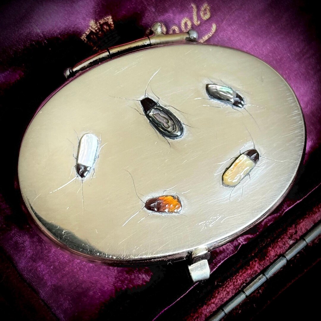 Antique Shibayama Oval Jewellery Box in Silver, Circa 1910 - Etsy