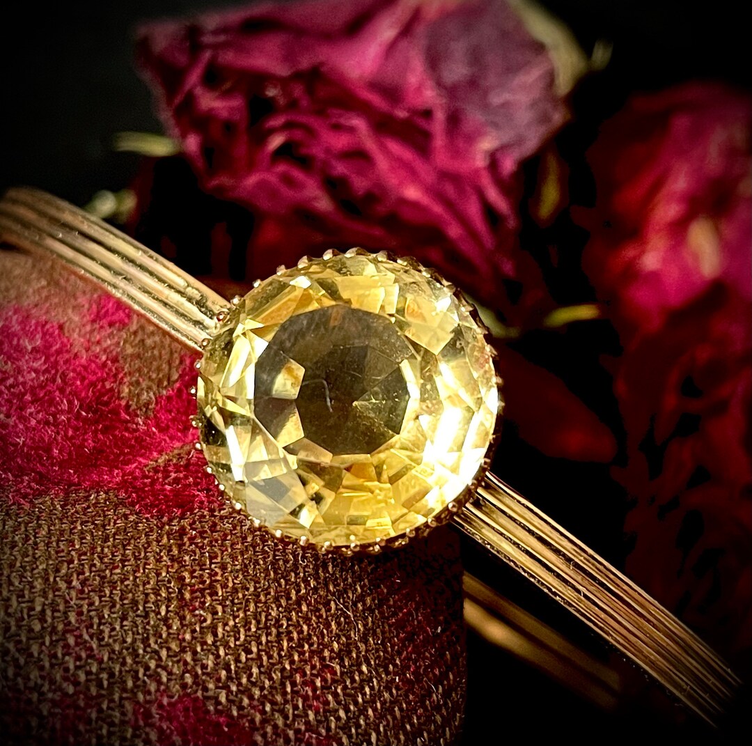 Antique Citrine Bangle in 9 Carat Gold Circa 1900 - Etsy