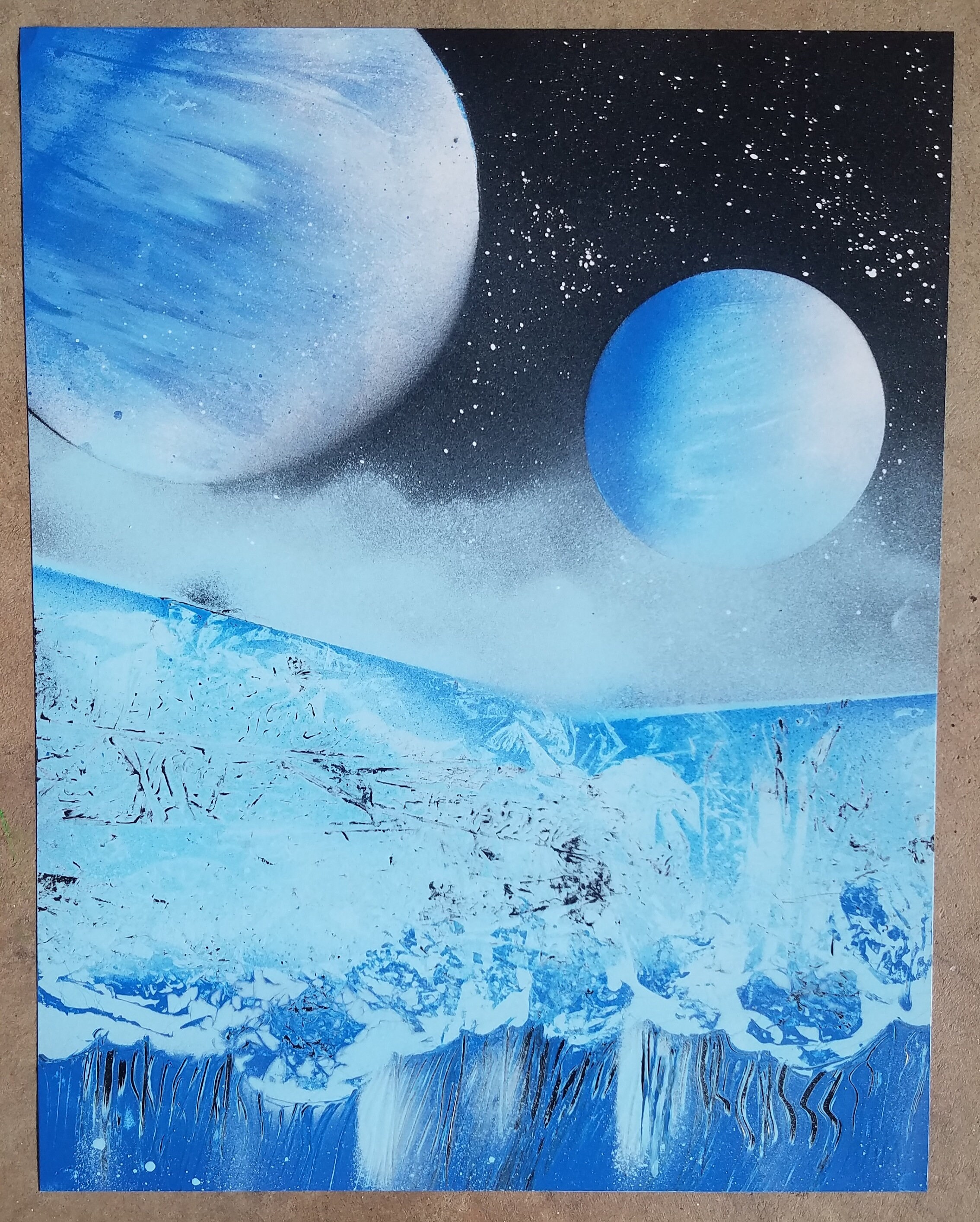 Custom Space Spray Paintings Multiple Color Options Gift Idea - Etsy