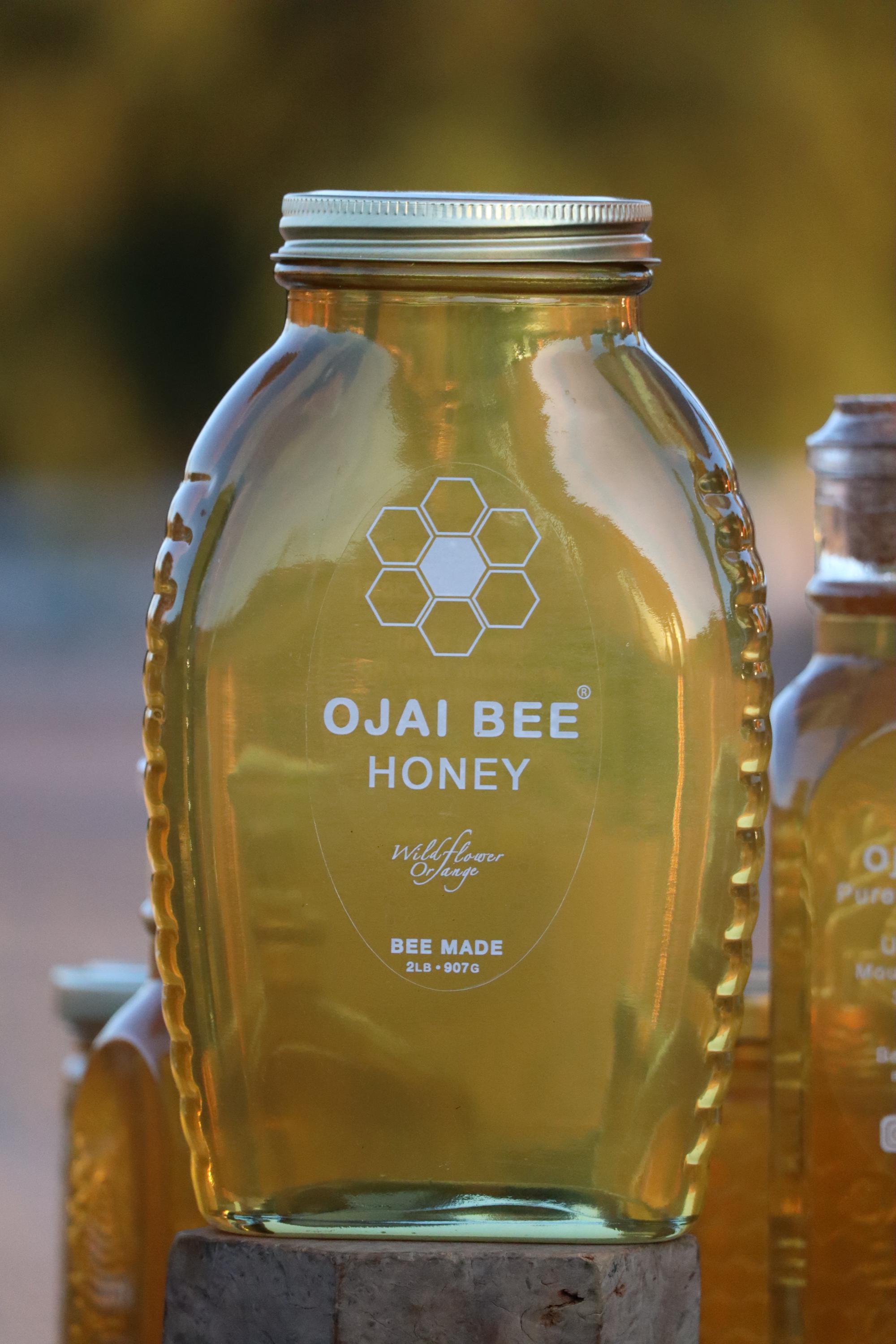 Ojai Bee Honey, 2lb Queenline Glass Jar of Organic, Pure, Raw, Unfiltered, Virgin Honey From the ...