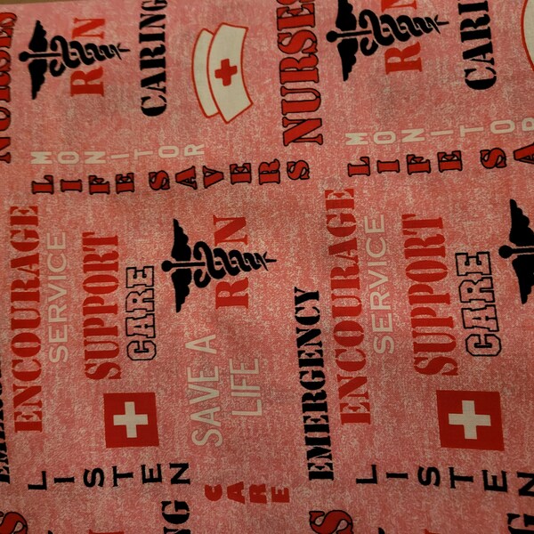Nurse Themed Fabric - Etsy