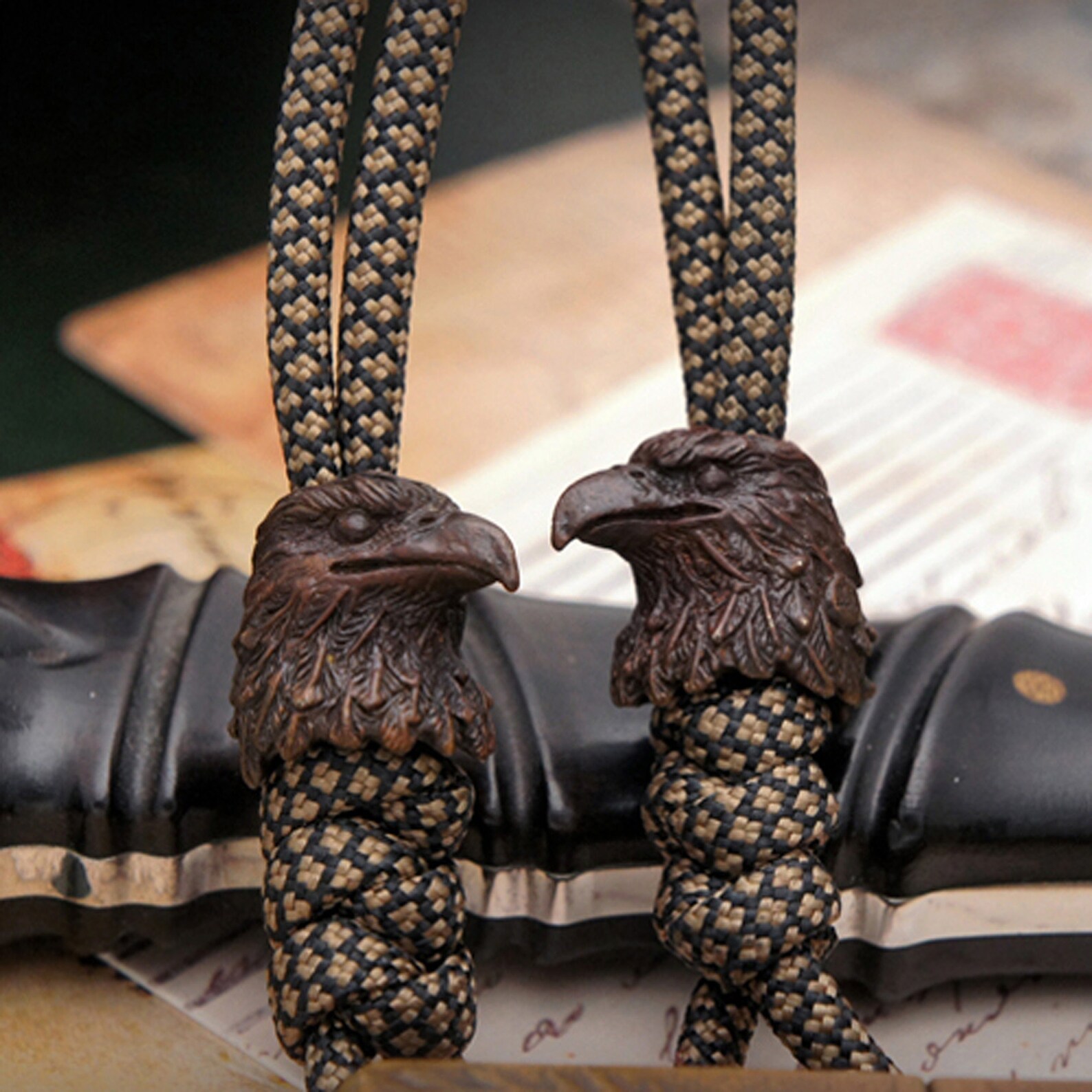 Paracord Bead eagle hawk Knife - Etsy