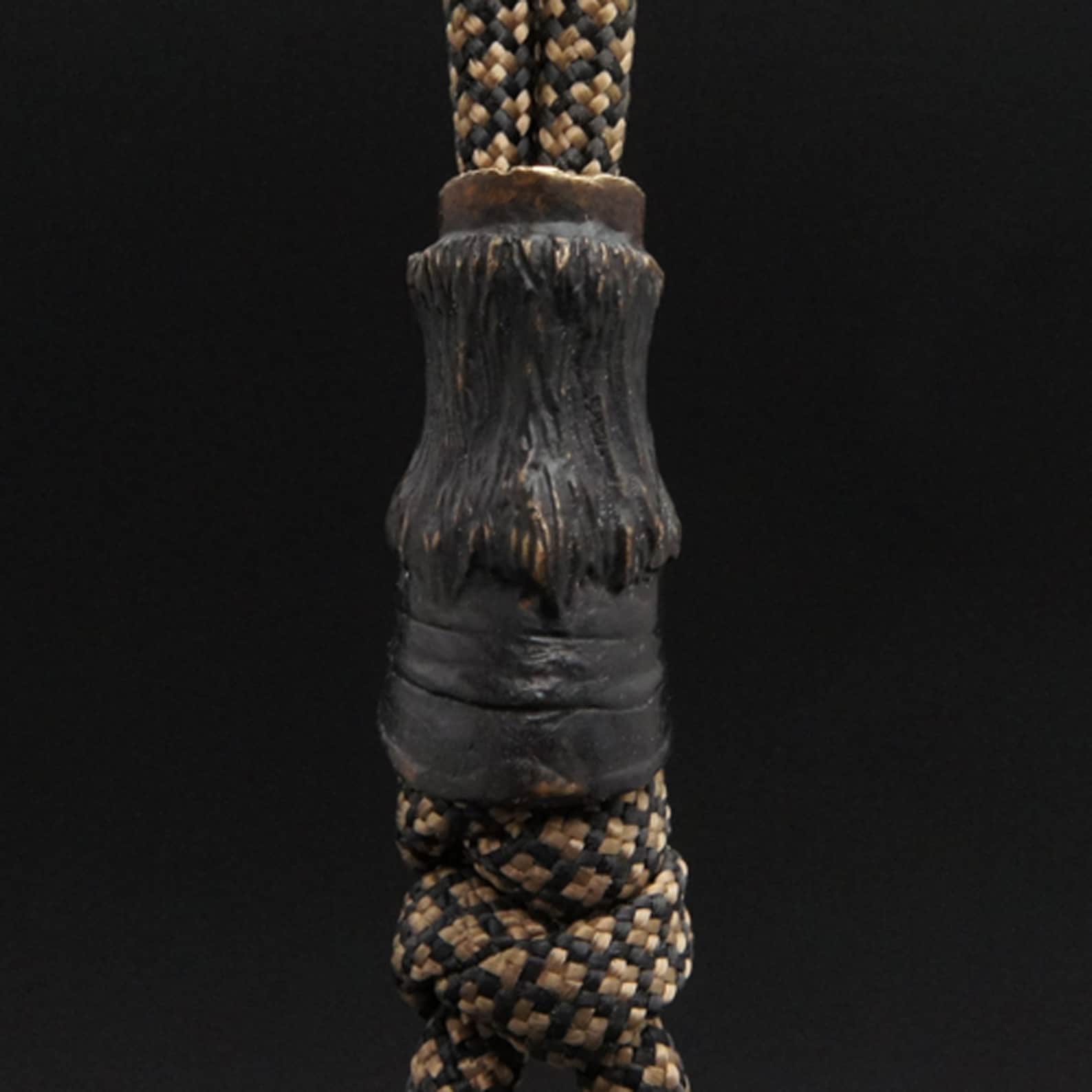 Paracord bead Black Donkey Hoof knife Bead Lanyard | Etsy