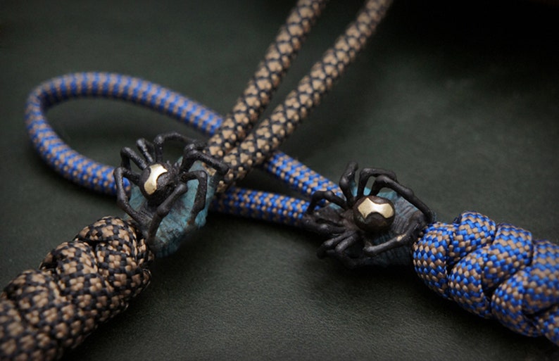 Paracord Bead black Widow Spider Knife | Etsy