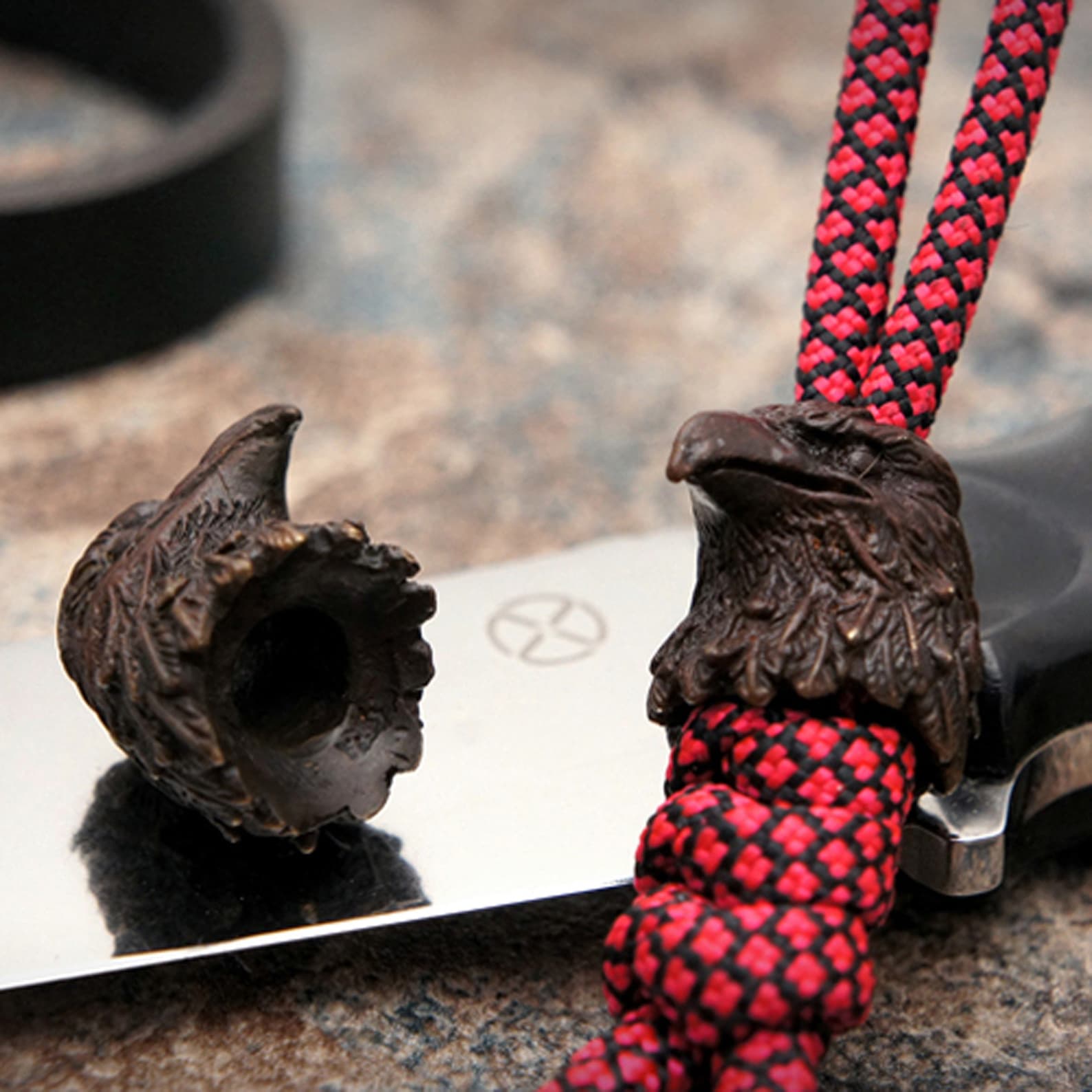 Paracord Bead eagle hawk Knife | Etsy