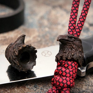 Paracord Bead eagle hawk Knife Bead-lanyard Bead-edc Bead-custom Bead ...