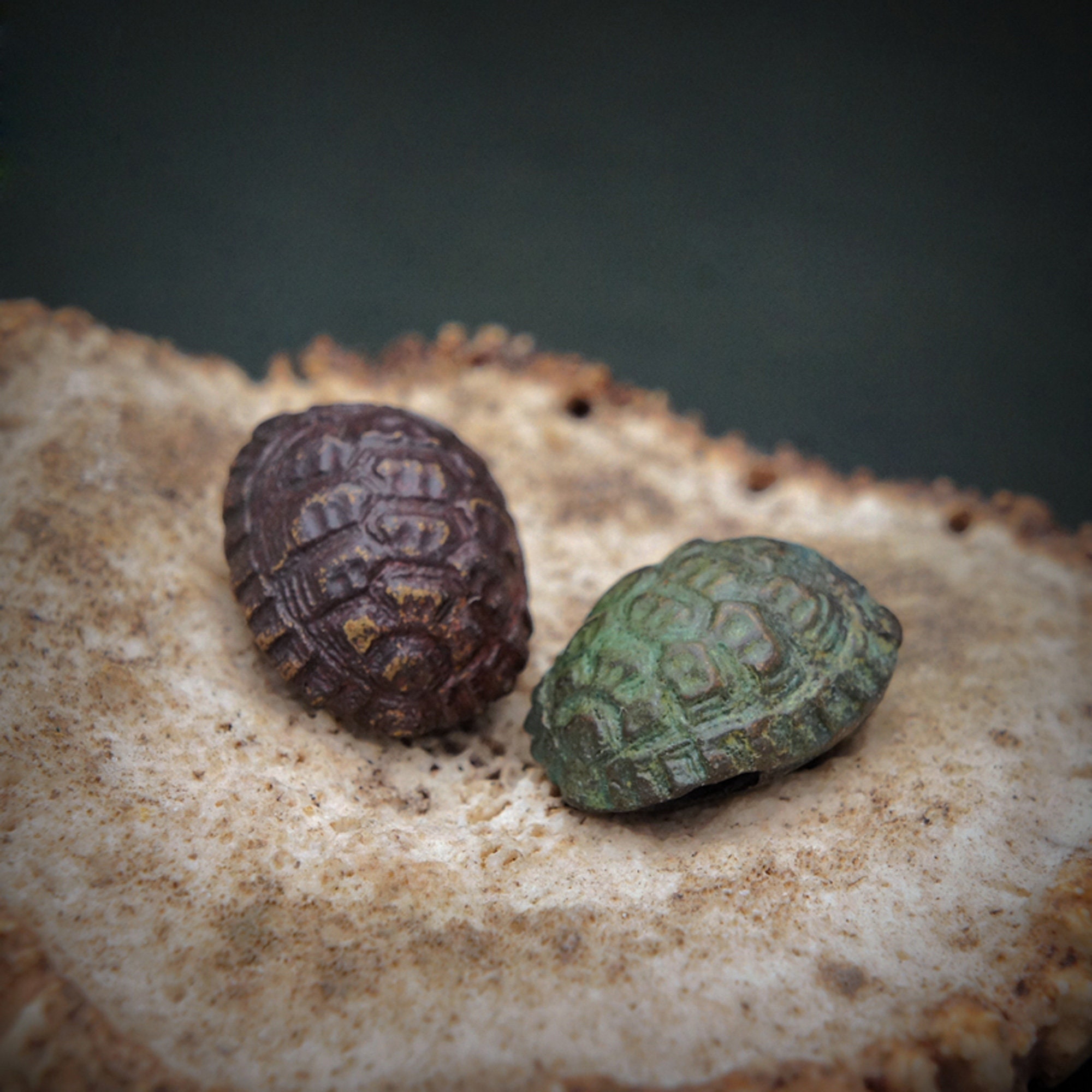 Paracord bead Turtle Shell Handmade Bronze knife | Etsy