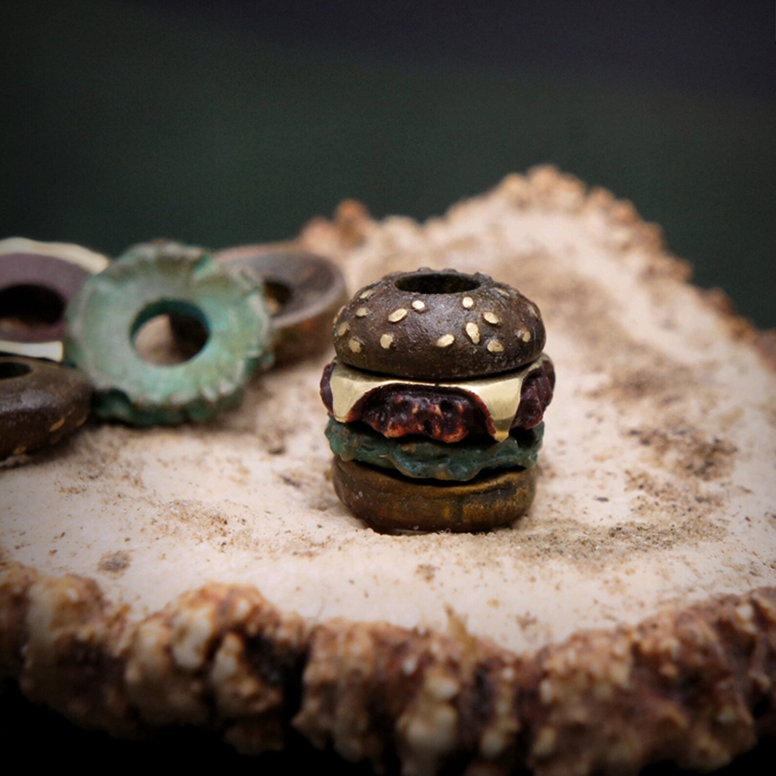 Paracord Bead cheeseburger Hamburger Knife | Etsy