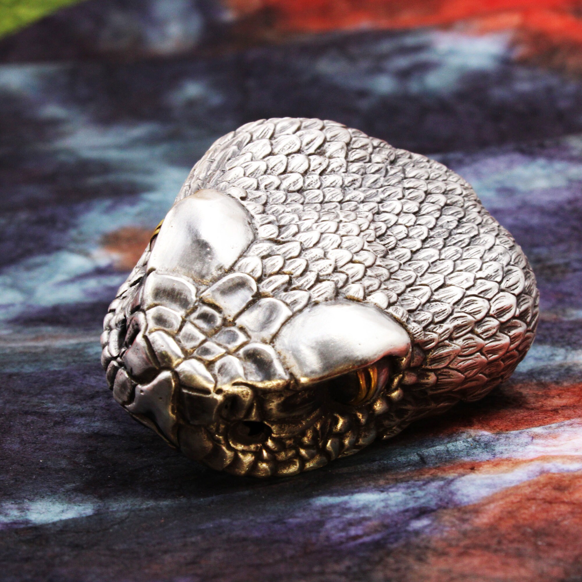 Silver Buckle rattlesnake Buckle S950 Sterling | Etsy