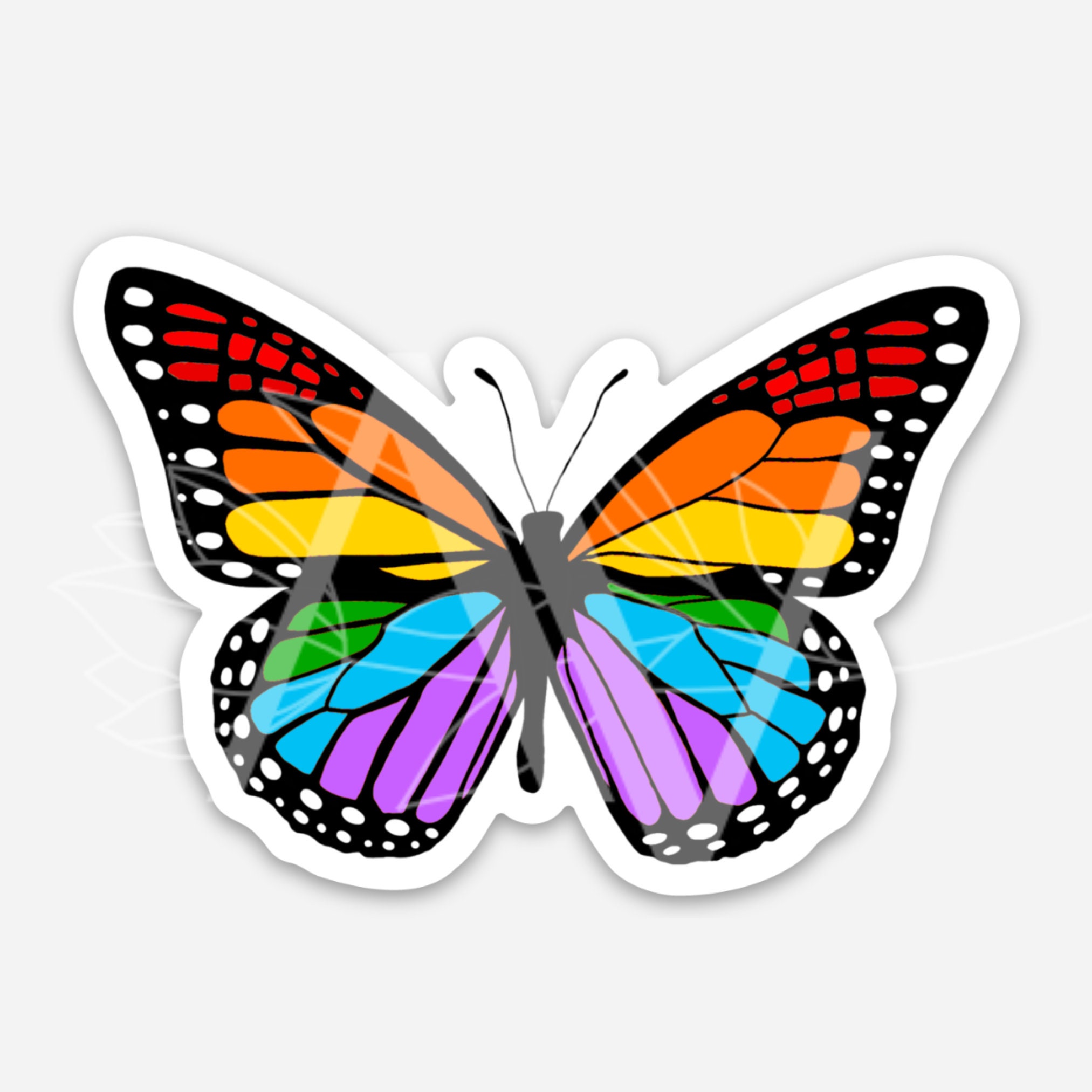 Pride Butterfly Sticker LGBTQ Vinyl Die Cut Sticker Water - Etsy