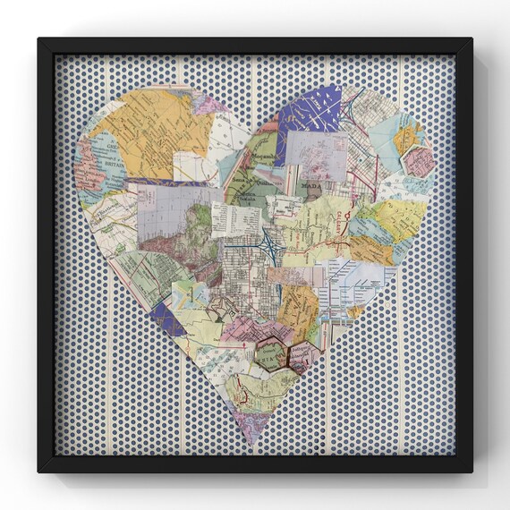 Travel-themed Abstract Art 12 X 12 Original Mixed Media - Etsy