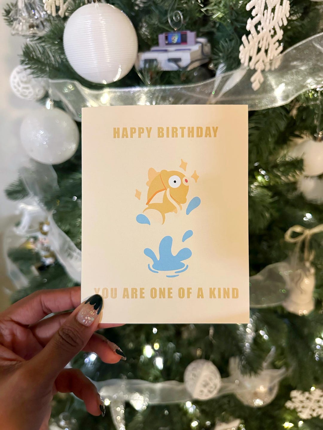 Pokemon Birthday Card Shiny Magikarp One of a Kind - Etsy