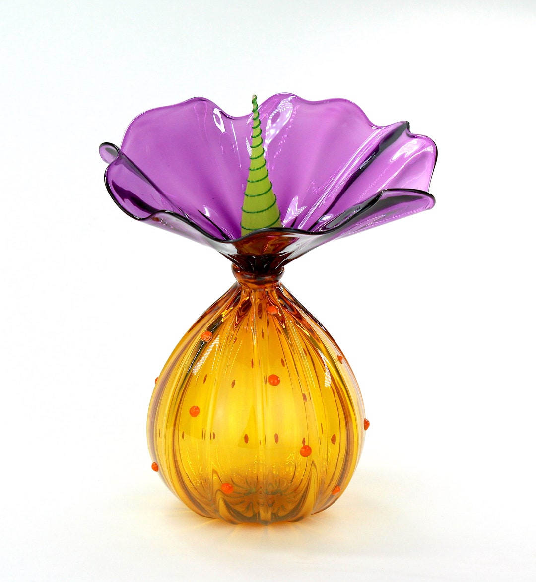 Blown Glass Sculpture - Iris/hyacinth Sprout - Etsy