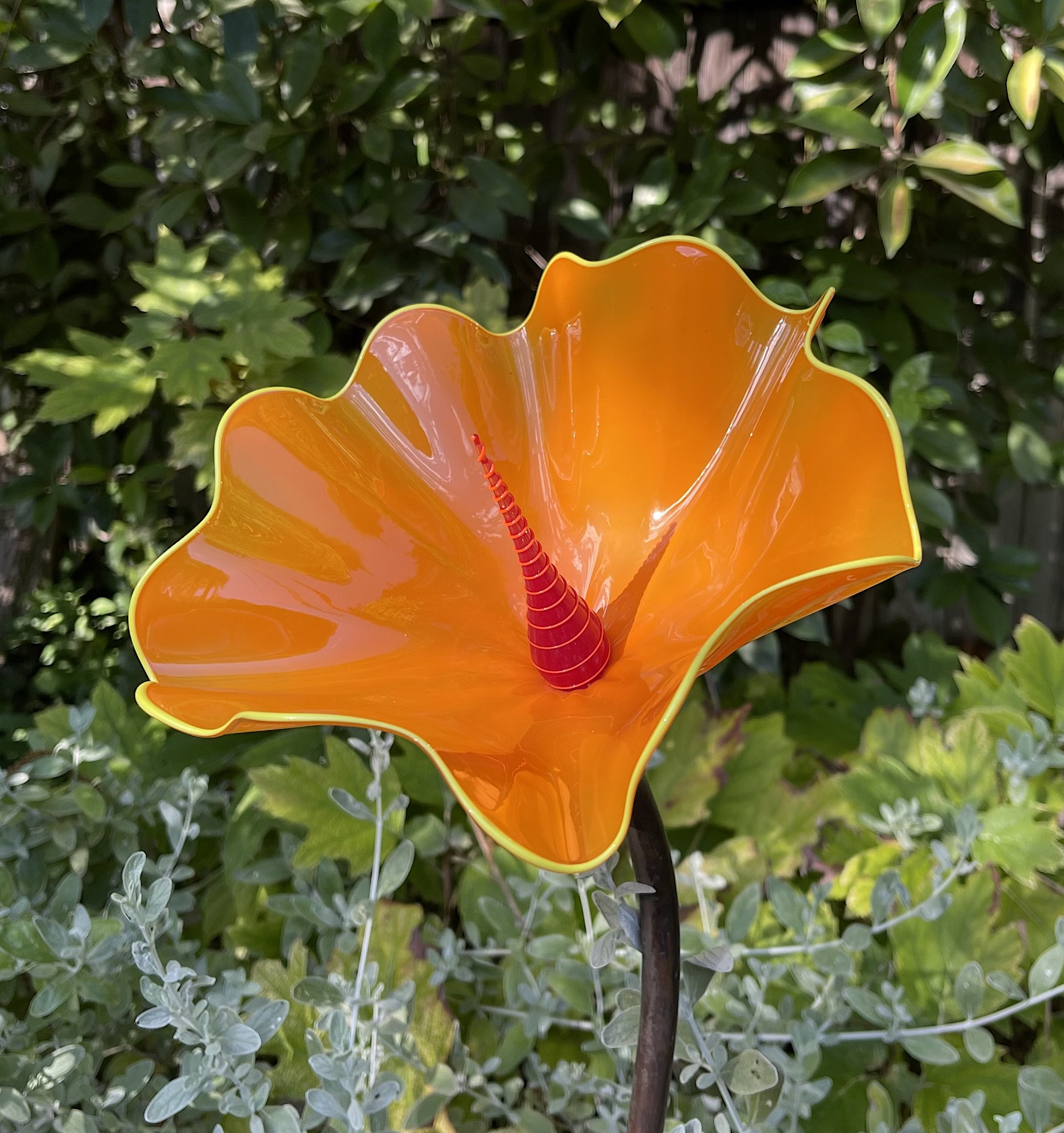 Blown Glass Garden Flower - Etsy
