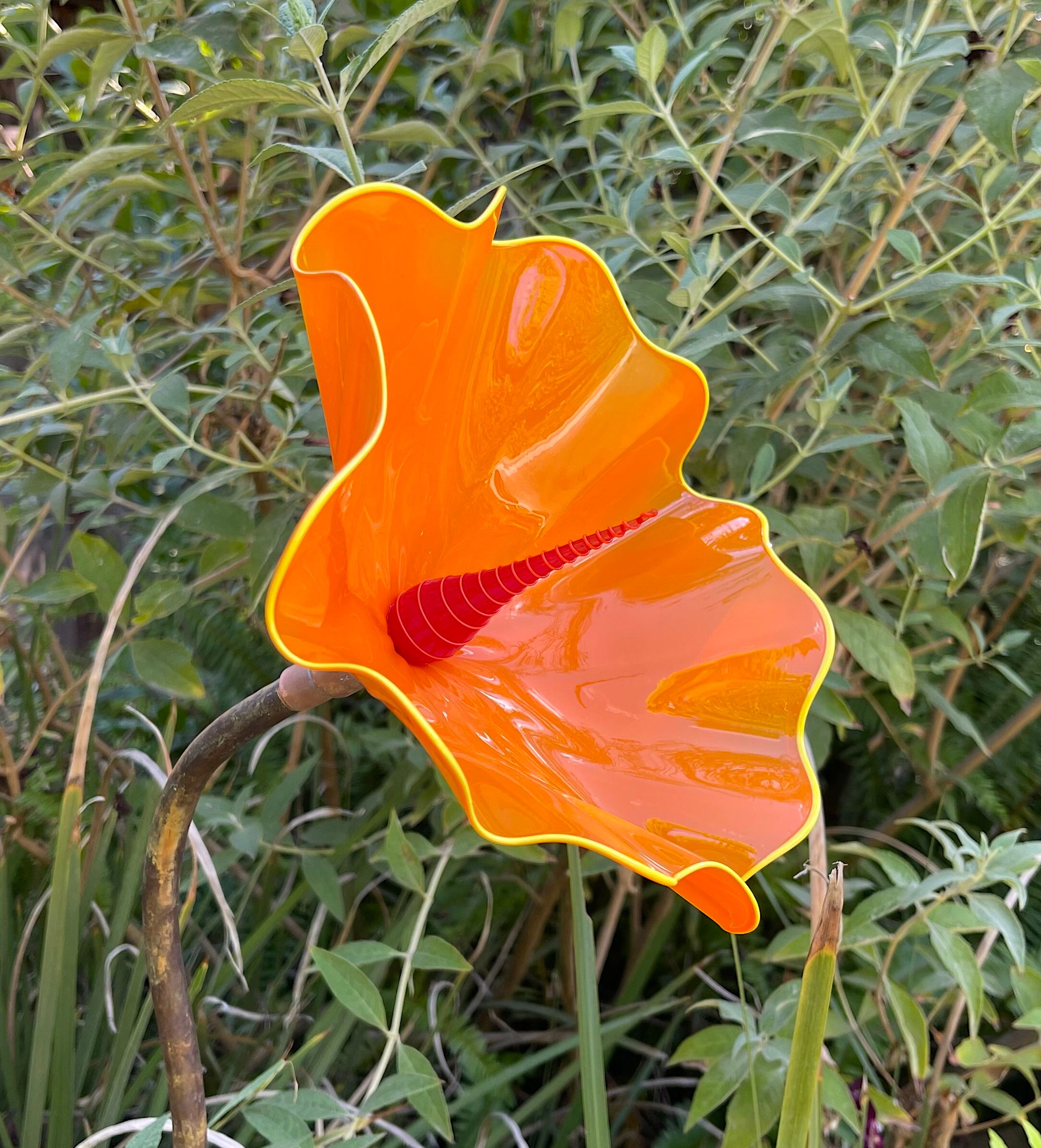 Blown Glass Garden Flower - Etsy
