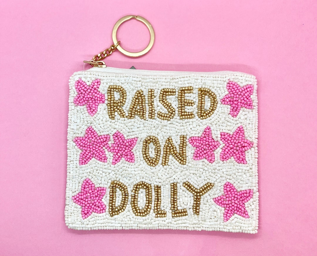 Raised on Dolly Beaded Coin Purse With Gold Keyring Zipper - Etsy