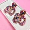 50th Birthday Beaded Earrings, Milestone Birthday, 50 Earrings, 50th ...