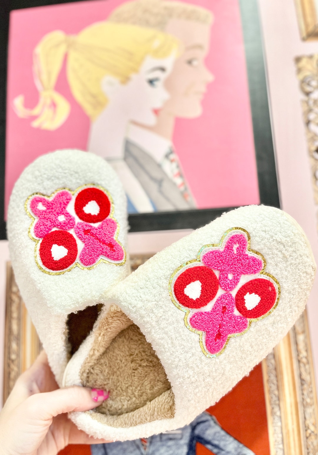 Xo Patch Valentines Day Slippers, Valentines Gifts for Her, Cute House ...