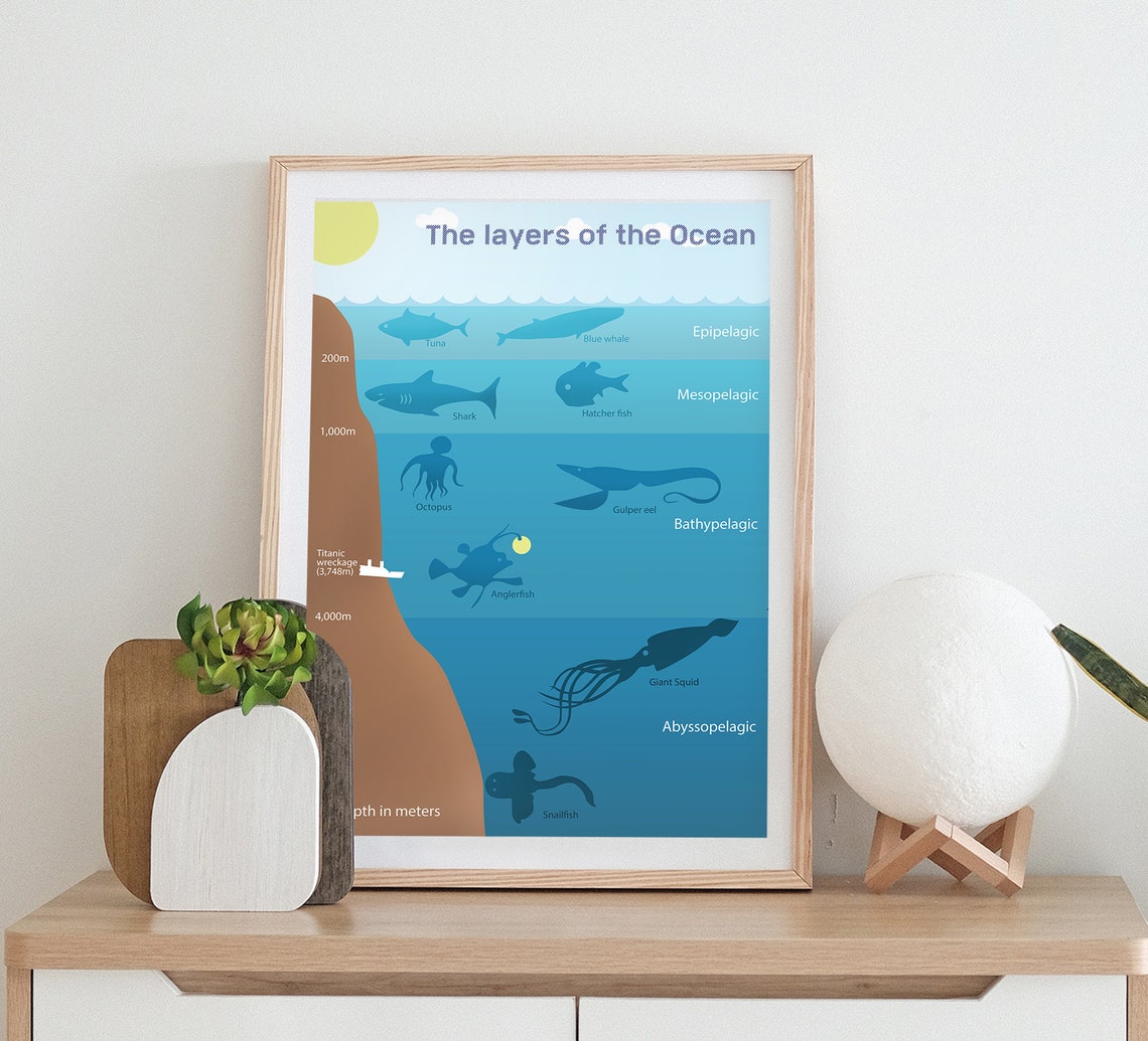 The Layers of the Ocean, for Kids Printable Poster, Kindergarten ...