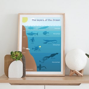 The Layers of the Ocean, for Kids Printable Poster, Kindergarten ...