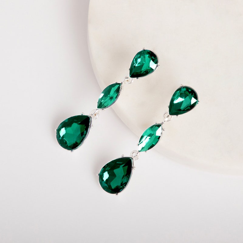 Emerald Drop Earring - Etsy