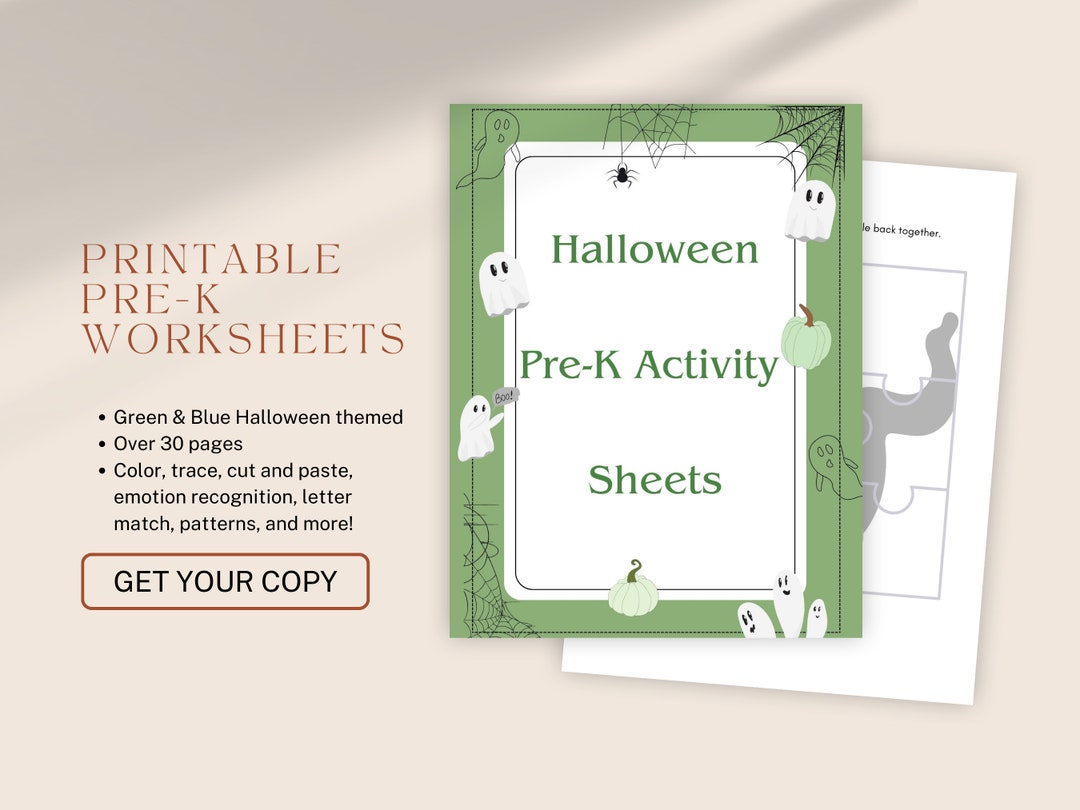 Preschool Halloween Worksheet Activity Pack - Quiet Time Activity ...