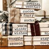 Winter Stacked Books Decor Book Decor Farmhouse Decor Book Stack Gift ...