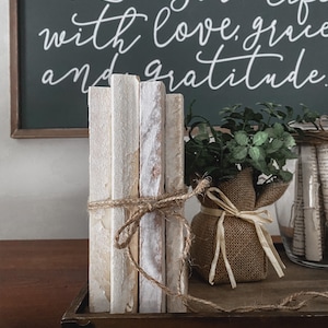 Mid-century Modern Stacked Books | Book Decor | Boho Decor | Book Stack ...