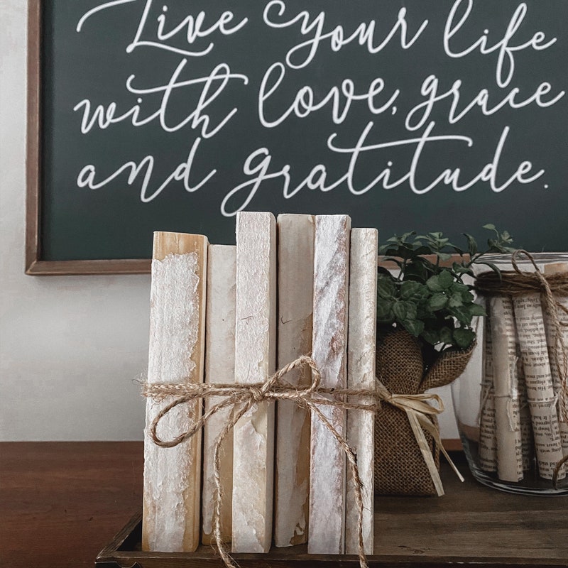 Stacked Books - Etsy