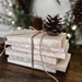 Winter Stacked Books Decor | Book Decor | Farmhouse Decor | Book Stack ...