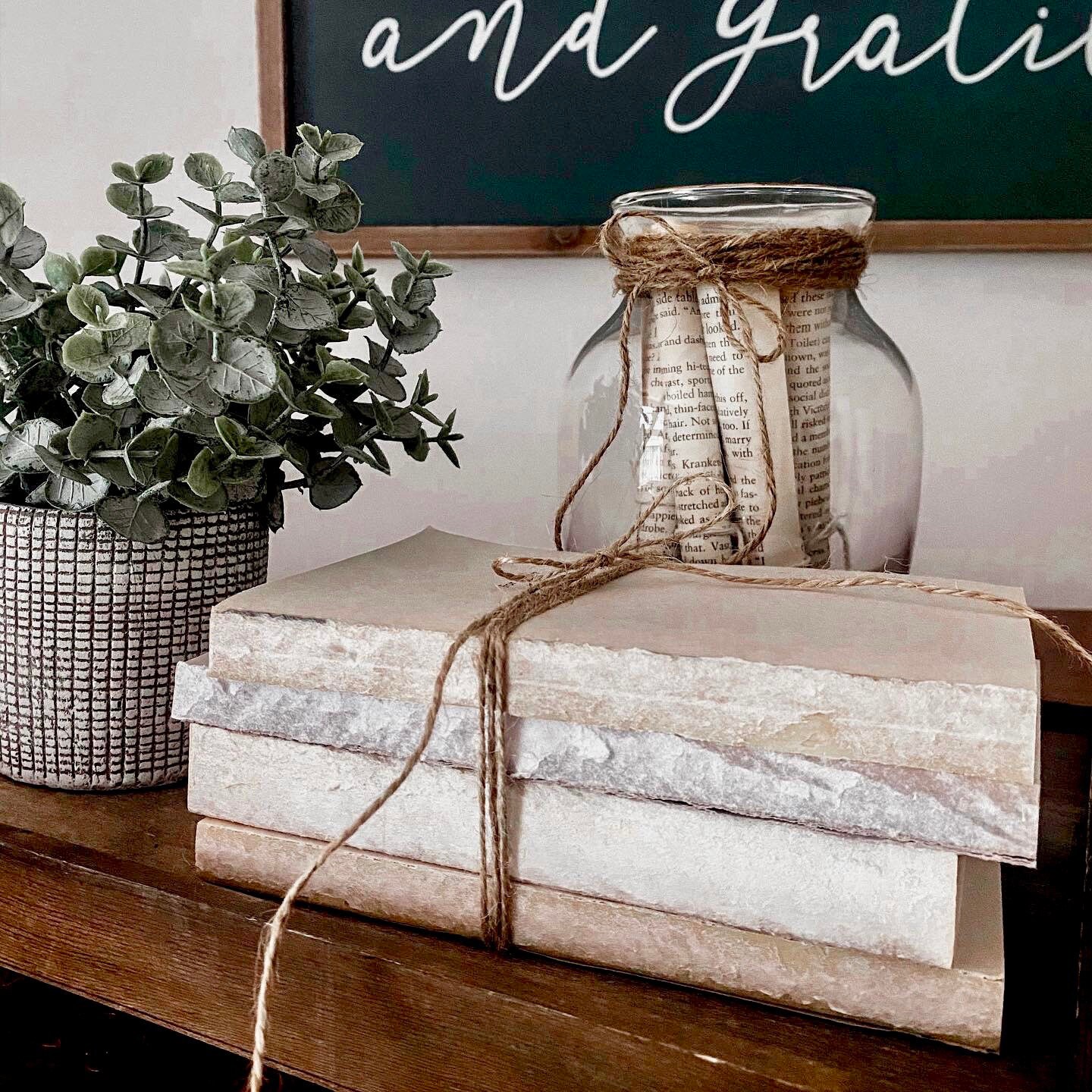 Mid-century Modern Stacked Books Horizontal Book Decor - Etsy