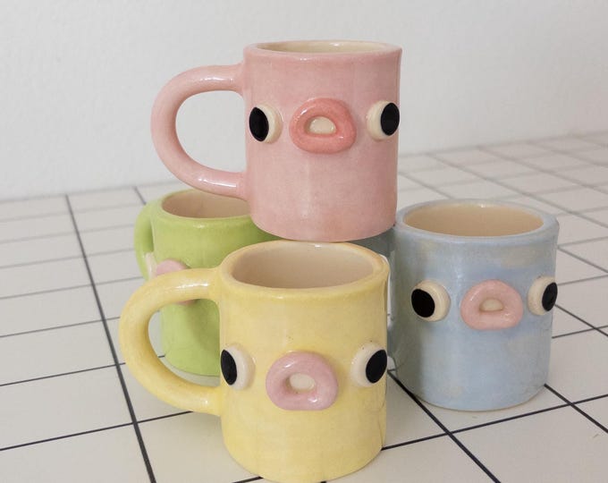 Mini Wonky Mugs - Etsy