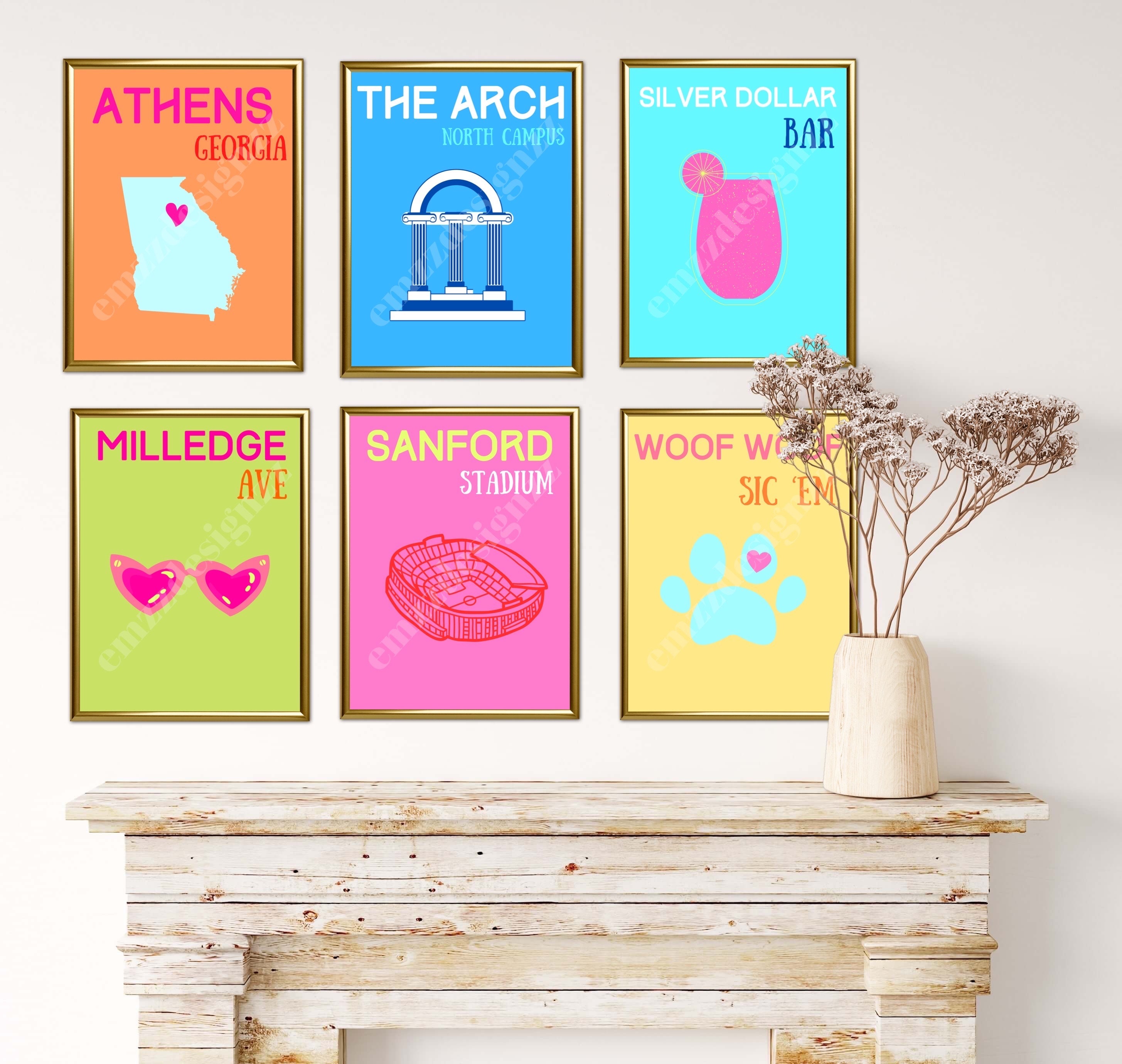 University of Georgia-uga-6 Preppy Art Prints - Etsy