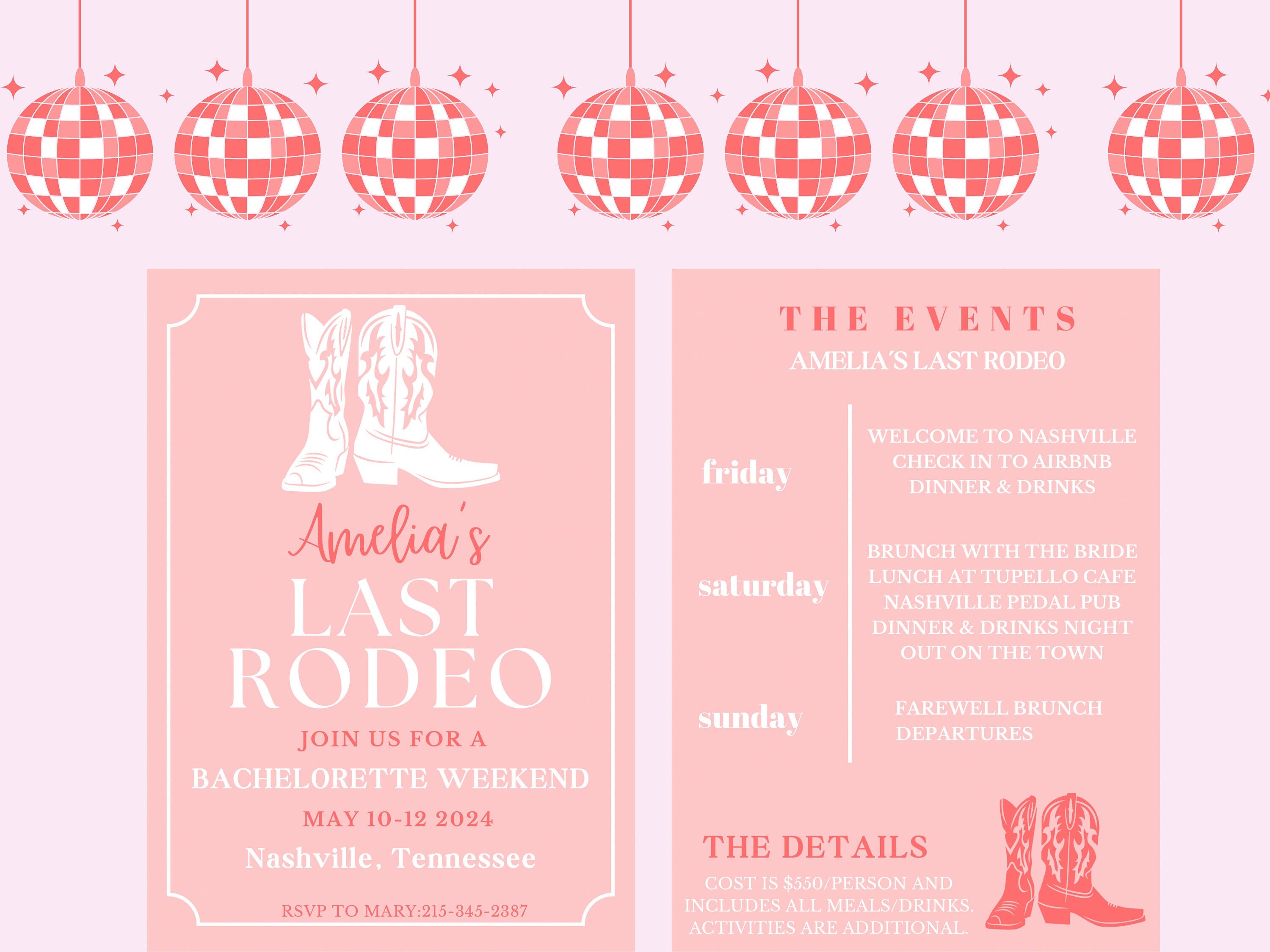 Last Rodeo Bachelorette Party Invitation - Etsy