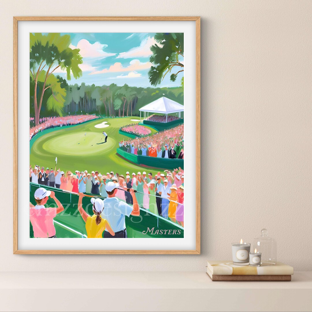 Masters Golf Tournament Preppy Watercolor Print - Etsy