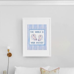 Art Print – Blue Watercolor | Preppy Coastal Grandmillennial - Etsy