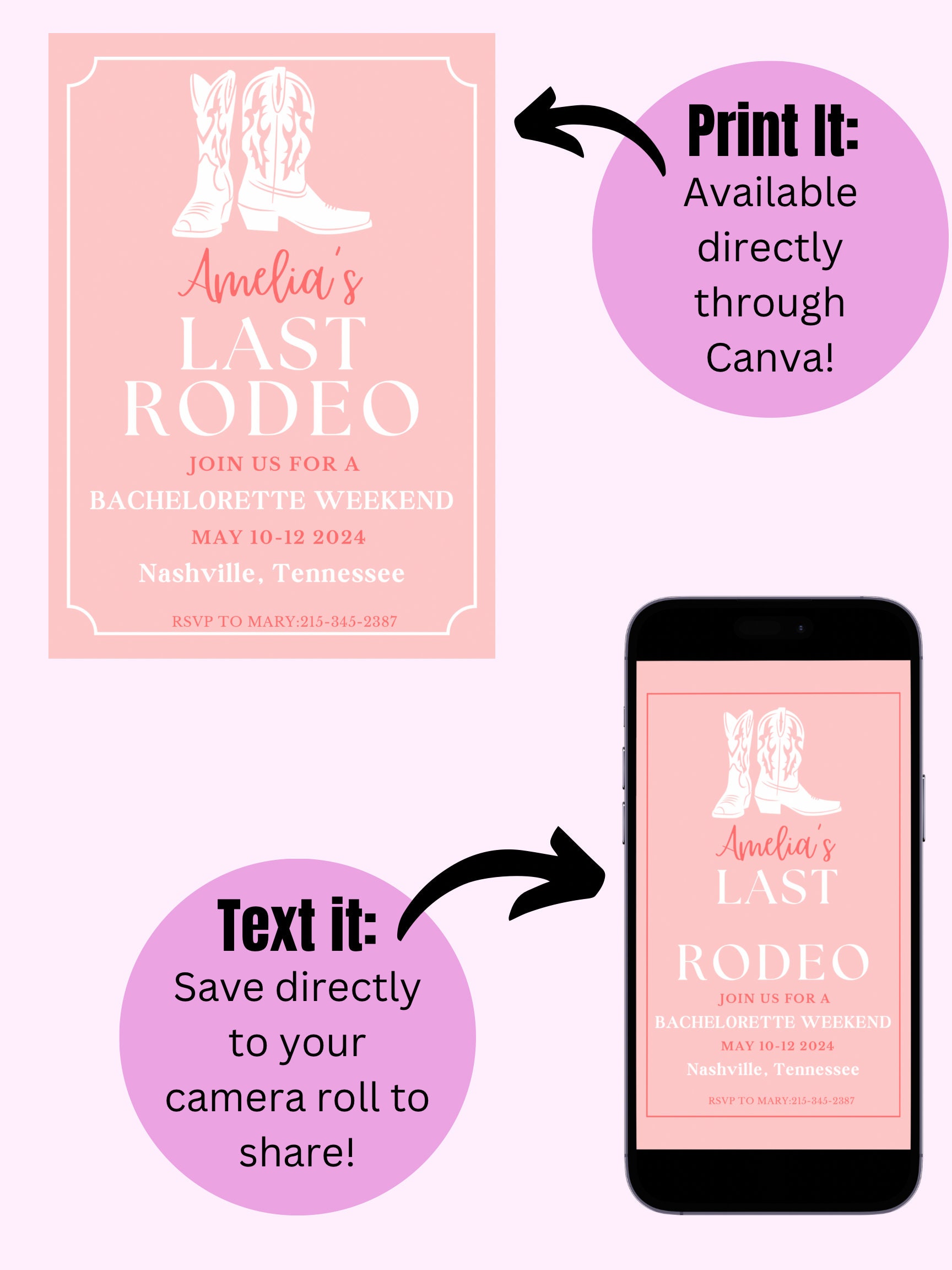 Last Rodeo Bachelorette Party Invitation - Etsy