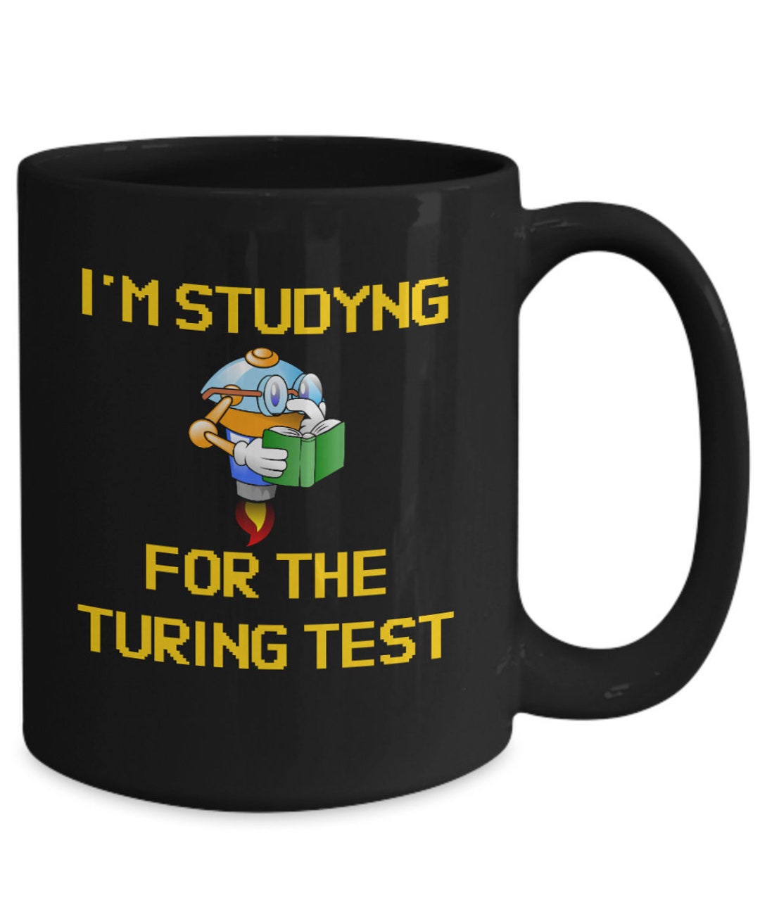 Sci-fi Geek Robot Mug- Funny Alan Turing Robotics Nerd Gift, Retro Sci ...