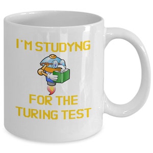 Sci-fi Geek Robot Mug- Funny Alan Turing Robotics Nerd Gift, Retro Sci ...
