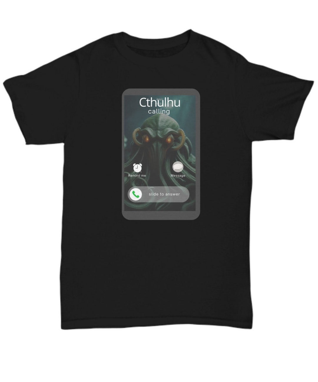 Call of Cthulhu Lovecraft T-shirt Cthulhu Calling Shirt, Goth Gothic ...