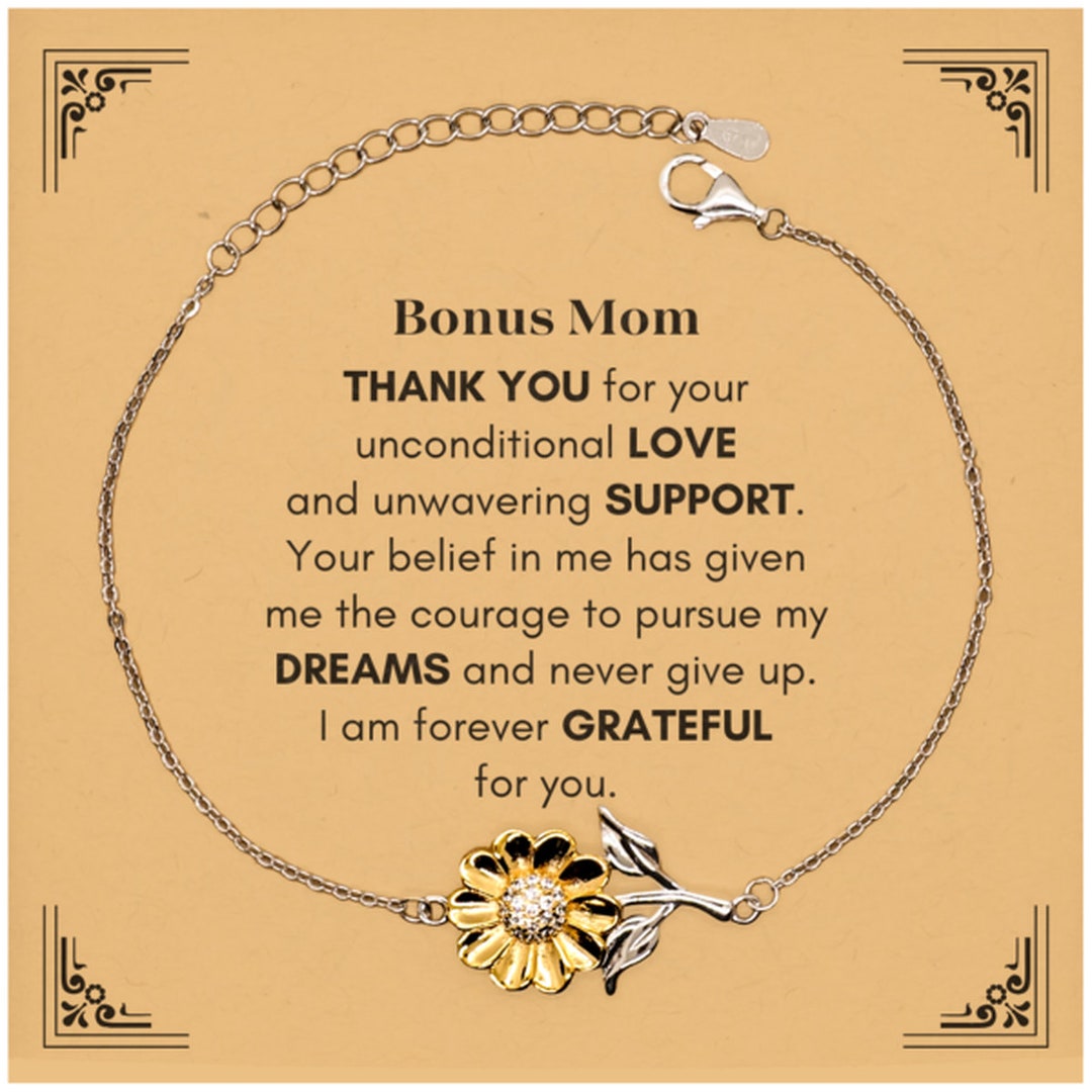 Bonus Mom Grateful Gifts, Thank You for Your Unconditional Love ...