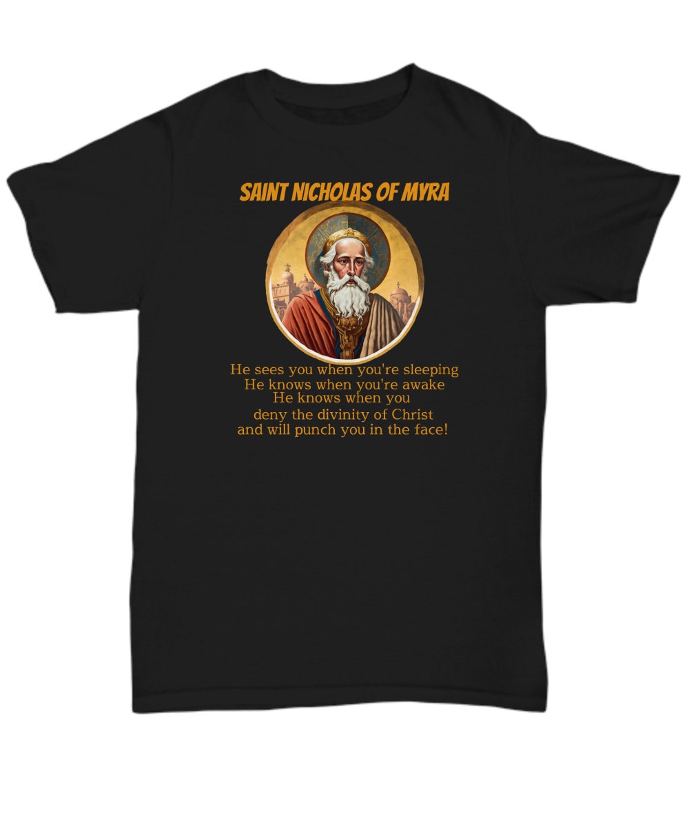 Saint Nicolas Punch Out T-shirt Christmas Santa Claus Divinity of ...