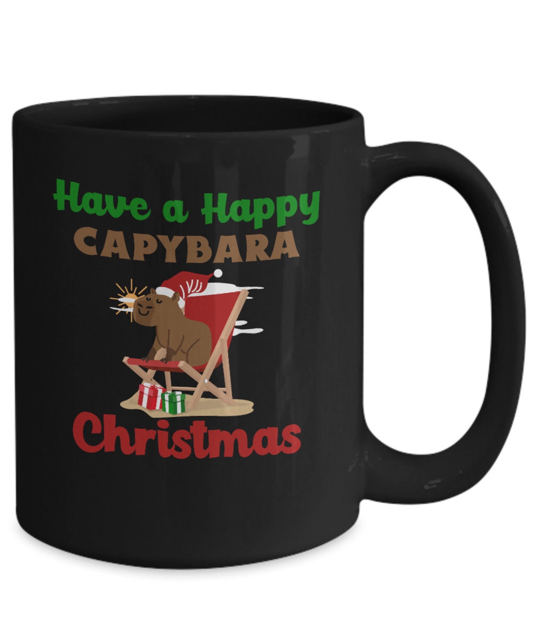 Capybara Christmas Mug- Have a Capybara Christmas Coffee Cup, Capybara ...
